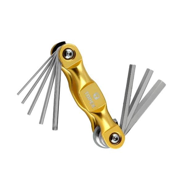 آچار آلن چاقویی شش گوش دسته فلزی فانتزی تاپکس 8 عددی — ابزار آقایی